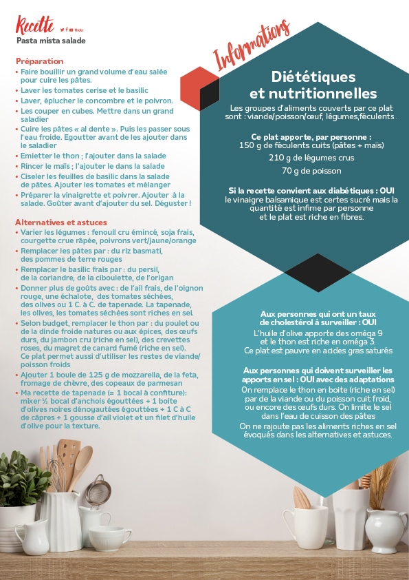 Recette : la pasta mista salade facile en 30 minutes